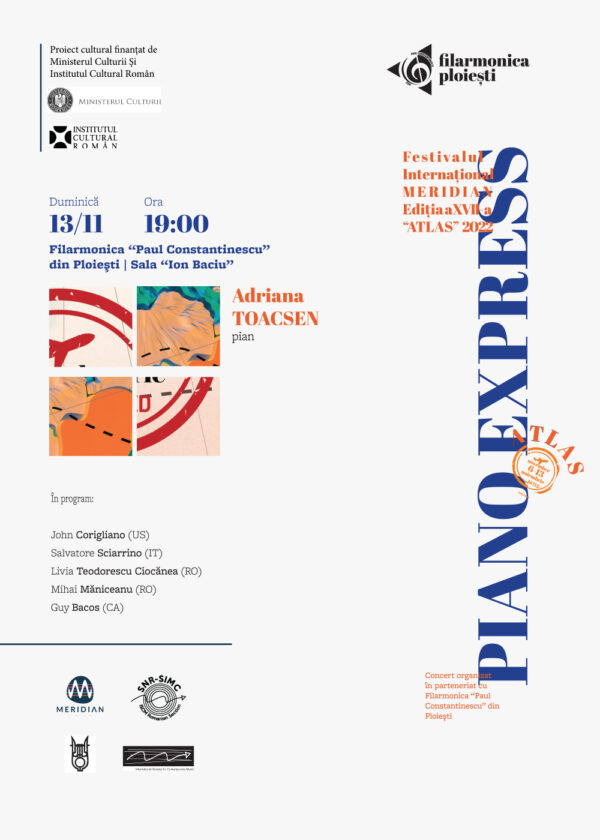 Piano Express – 13 noiembrie 2022 – Filarmonica "Paul Constantinescu ...