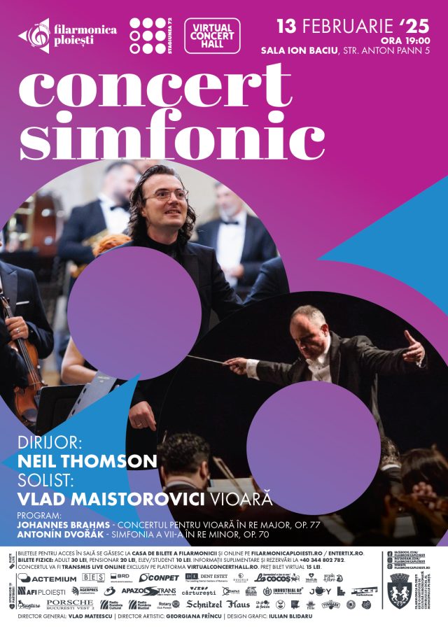 Concert Simfonic – 13 februarie 2025 – Filarmonica "Paul Constantinescu ...