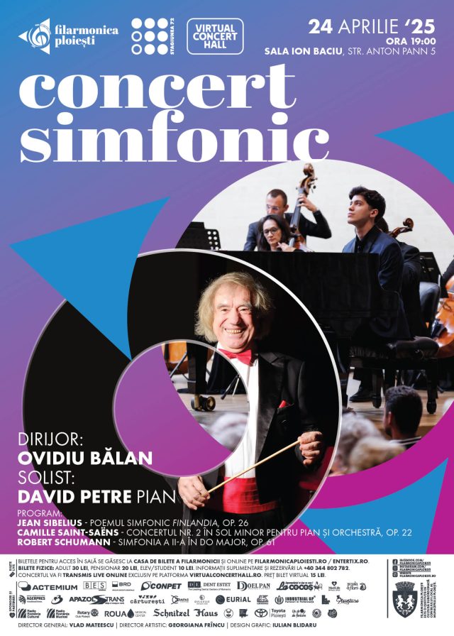 Concert Simfonic – 24 aprilie 2025 – Filarmonica "Paul Constantinescu ...